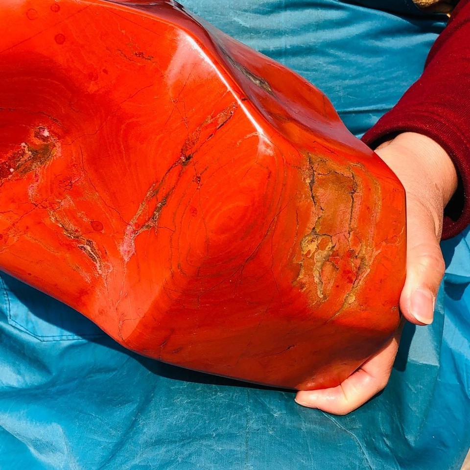 16.8LB TOP Natural Red jasper Quartz Crystal mineral specimen Healing ...