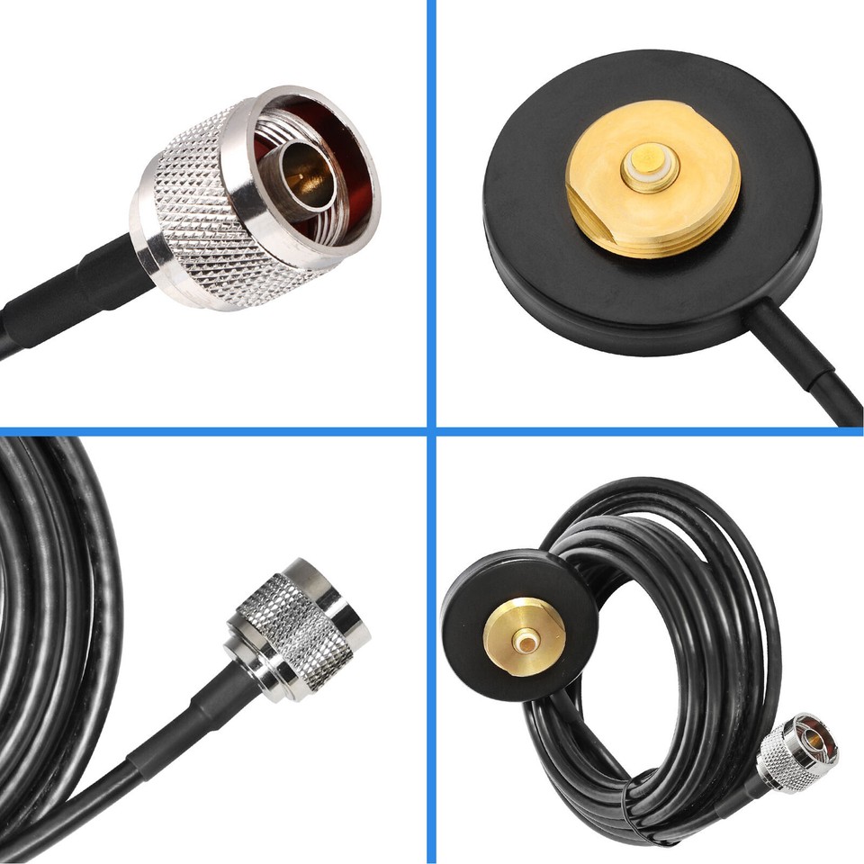 NMO Mount NJ Plug Antenna Base With RG58 Cable for Mobile Vehicle Radio ...