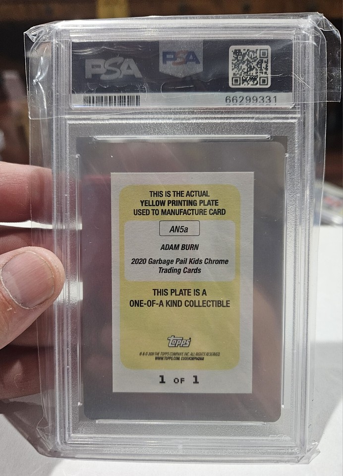 2020 Garbage Pail Kids Chrome AN5a Adam Burn Yellow Prining Plate | eBay