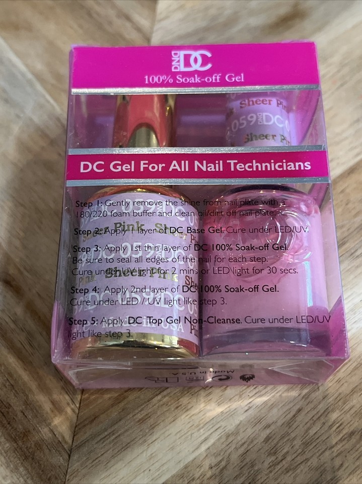 DND Gel Polish Duo Soak Off Gel & Nail Lacquer Set LED/UV .5 oz 15 ml ...