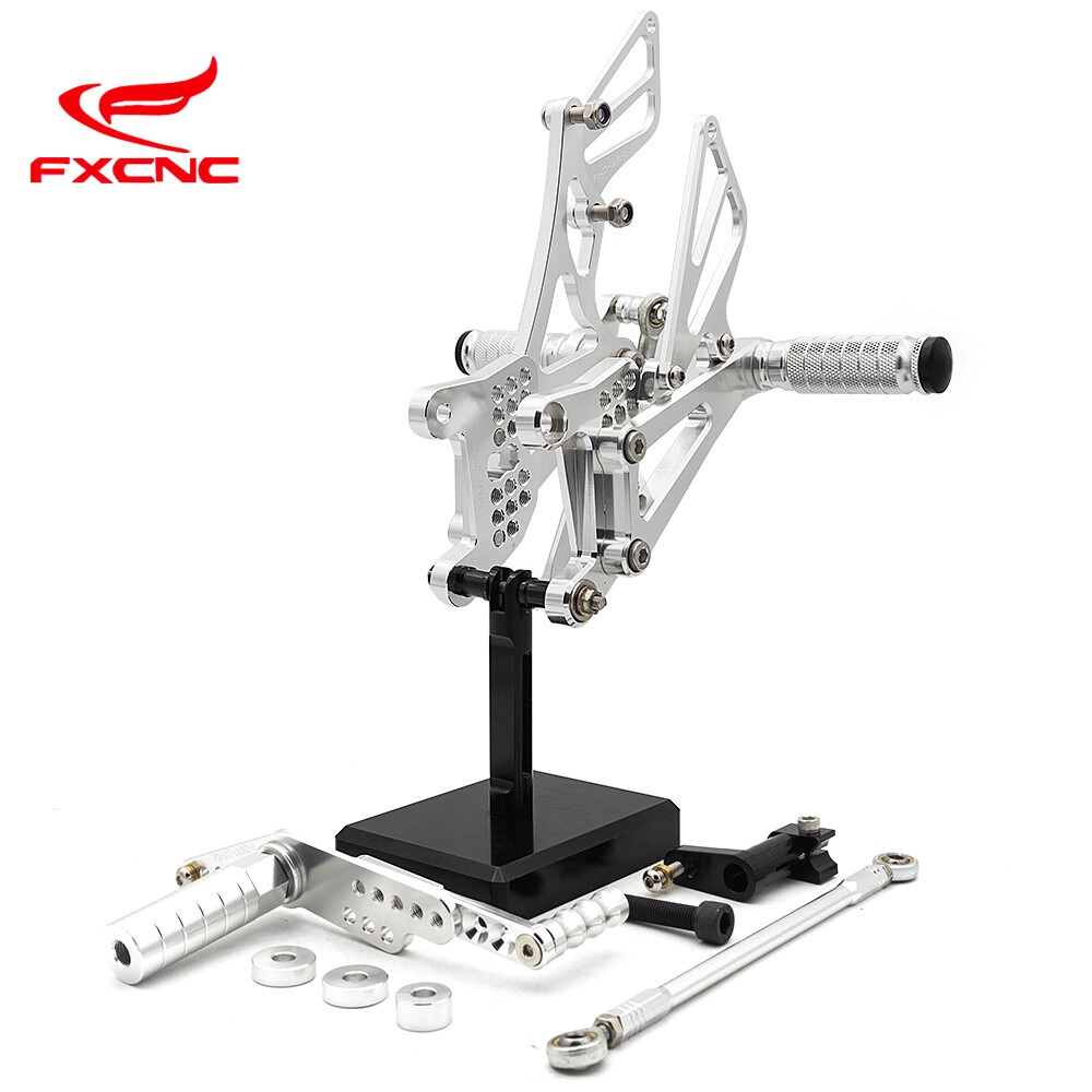 FXCNC Fit Yamaha YZF R1 2007-2008 CNC Racing Rearset Foot Pegs Footrest ...