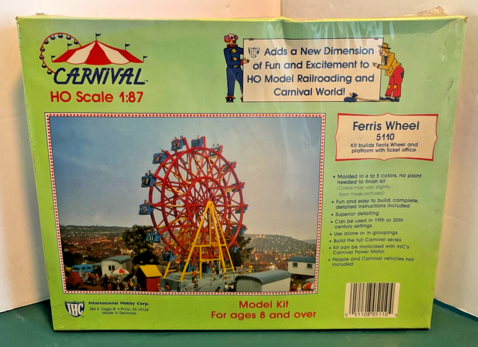 Set of 3 IHC HO Carnival Rides (Ferris Wheel 5110, Carousel 5111, Sky ...