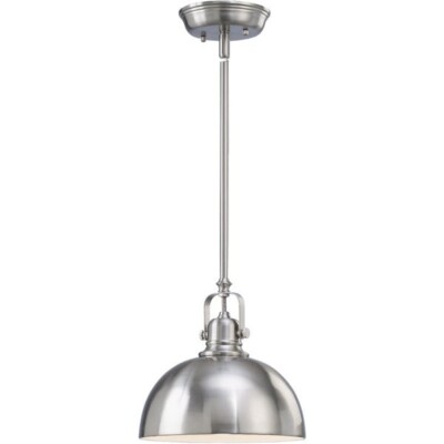 (1)-Home Impressions 1-Bulb Brushed Nickel Rod Pendant Light ...