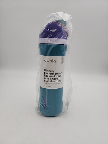 Owala "80's Ski Slopes" NEW 24 oz Free Sip Retro Teal Purple Insulated ...