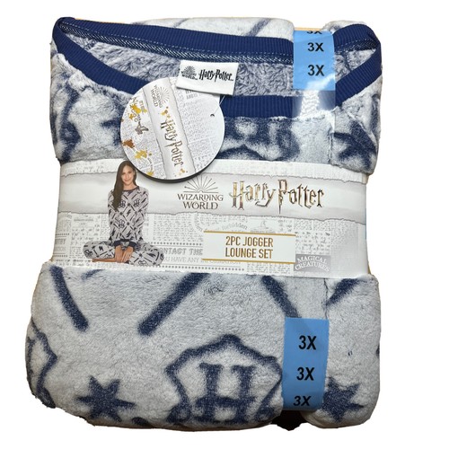 Harry Potter Pajamas Lounge Set Womens 2 Pc Fleece Top & Lounge Pants ...