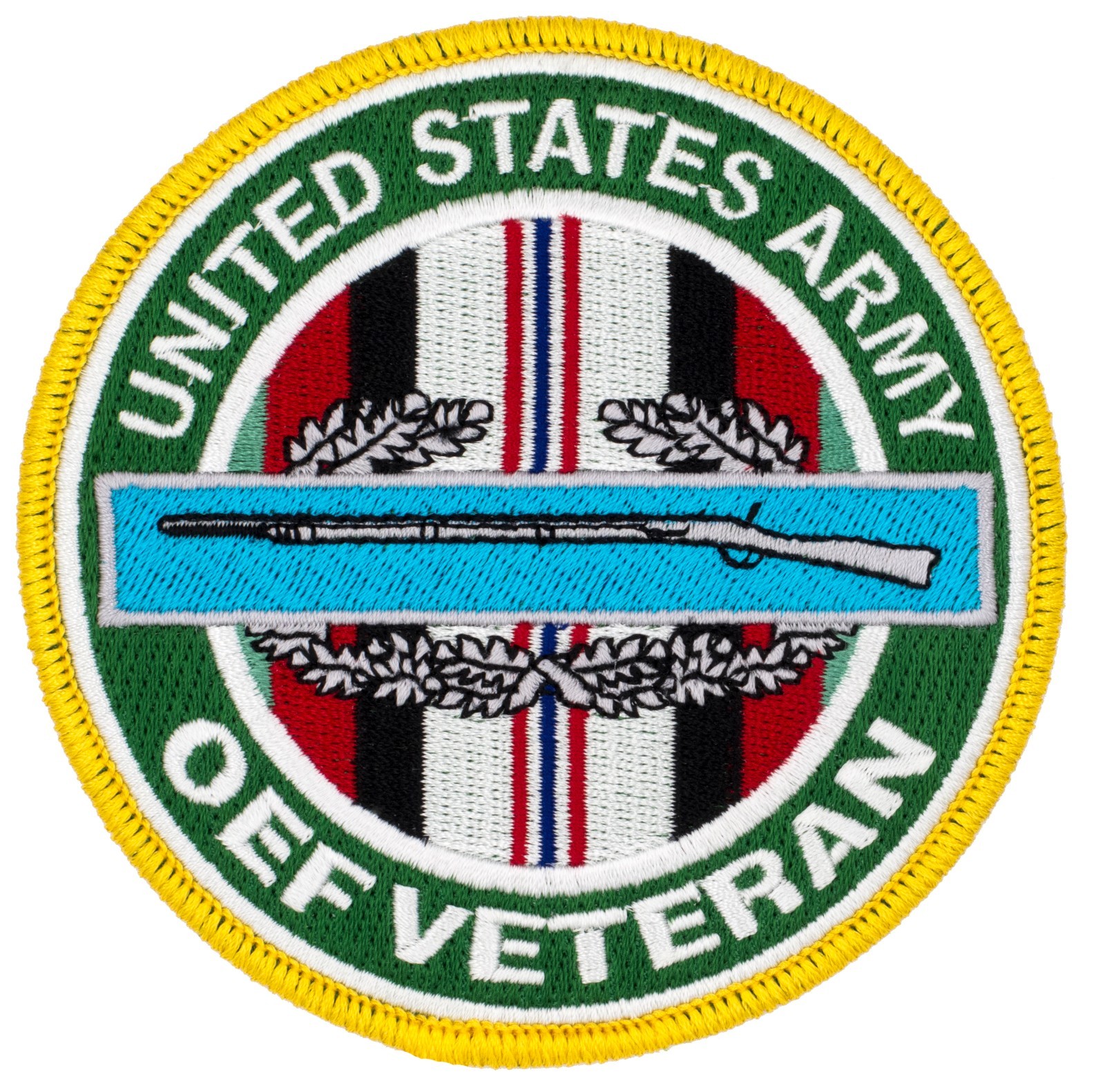 US Army OEF Veteran Ribbon CIB Patch (546) 4" Round Embroidered Patch ...