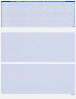 500 Blank Security Check Paper Stock - Checks on Top (Linen Blue) | eBay