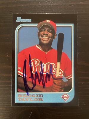 1997 Bowman #185 Reggie Taylor Philadelphia Phillies Signed Card ...