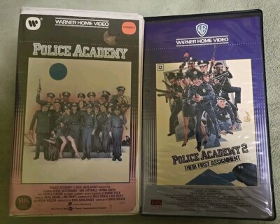 Police Academy & Police Academy 2 VHS Tape Lot Clamshell Case Warner ...