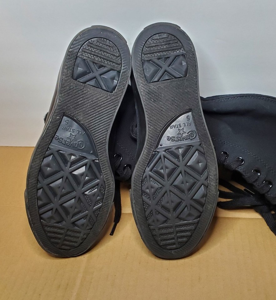 Converse Chuck Taylor All Star Knee High Tops Y2K All Black Size M5 ...
