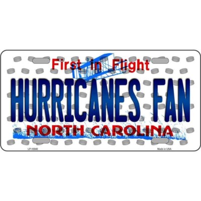 Hurricanes Fan North Carolina License Plate Metal Sign Car Truck Wall ...