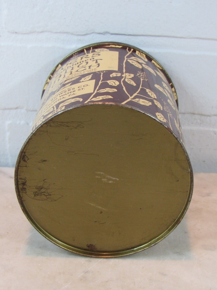 Bowers Old Fashioned Peanut Crunch Tin String Holder Earle S Bowers ...