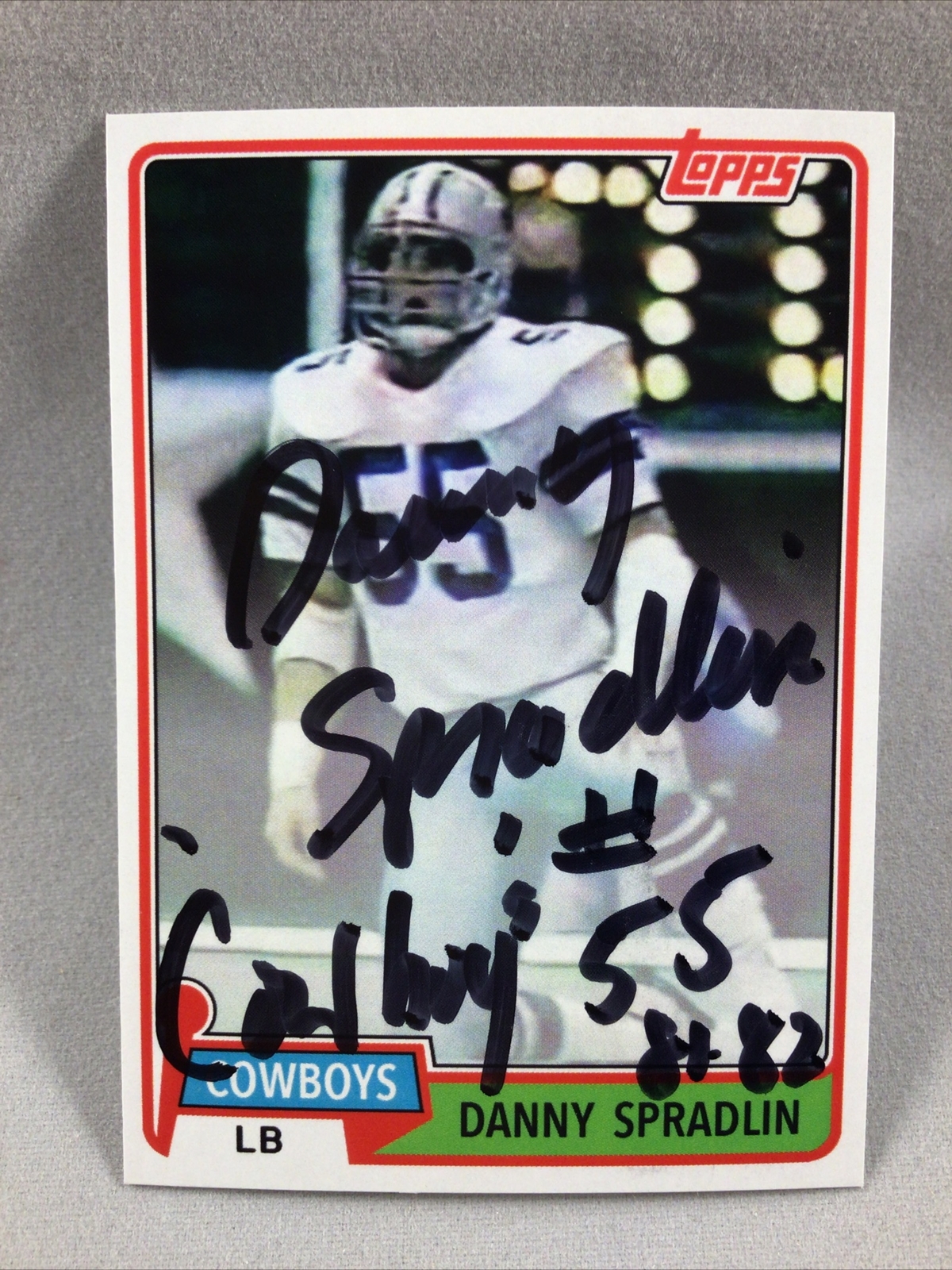 Danny Spradlin Custom Retro Dallas Cowboys Autographed Card | eBay