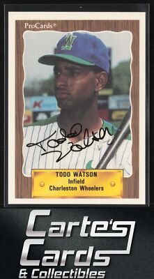 Todd Watson 1990 ProCards #2249 Charleston Wheelers TTM/IP Signed Auto ...
