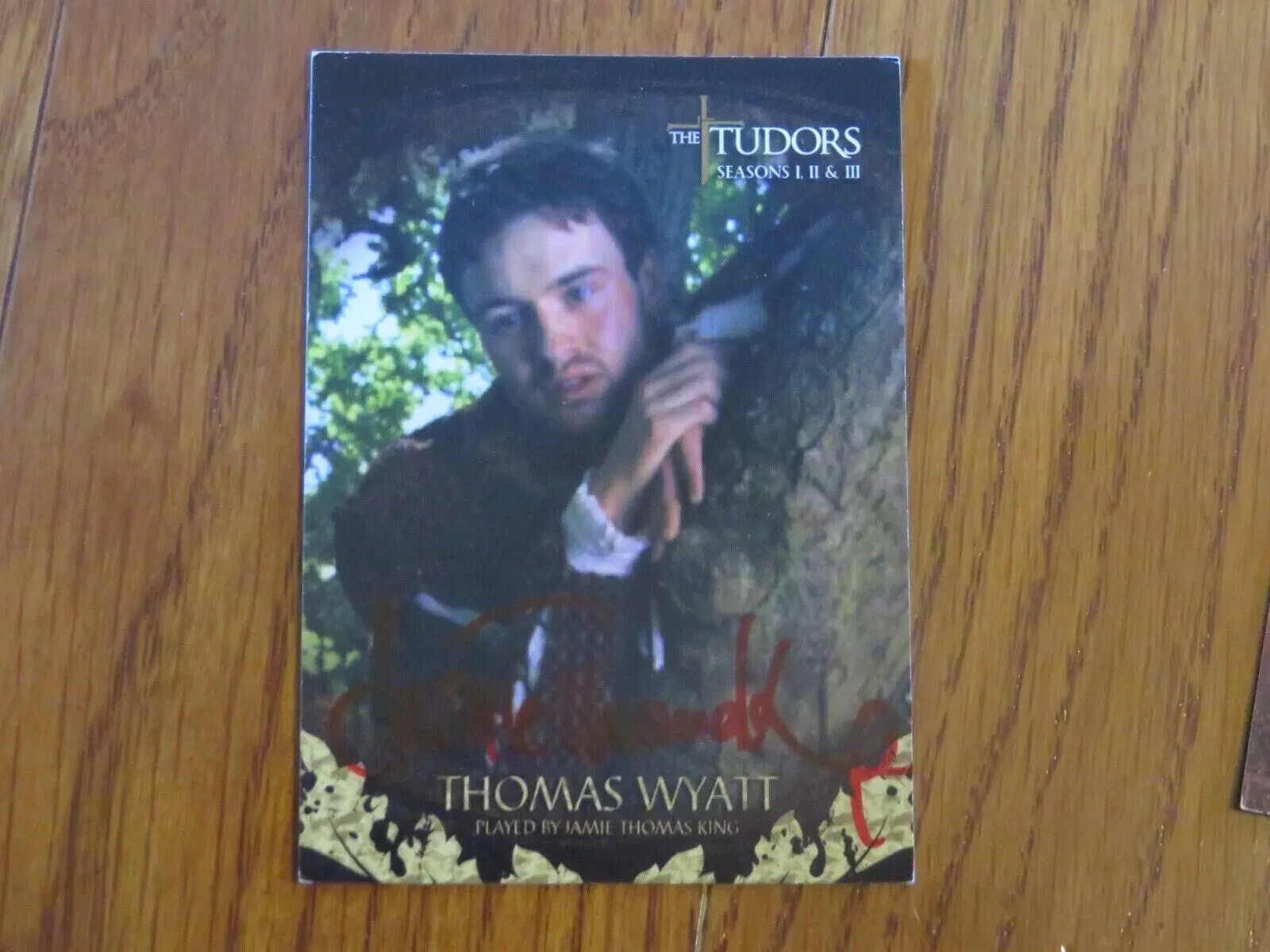 Jamie Thomas King Autographed Hand Signed Tudors Card Thomas Wyatt | eBay