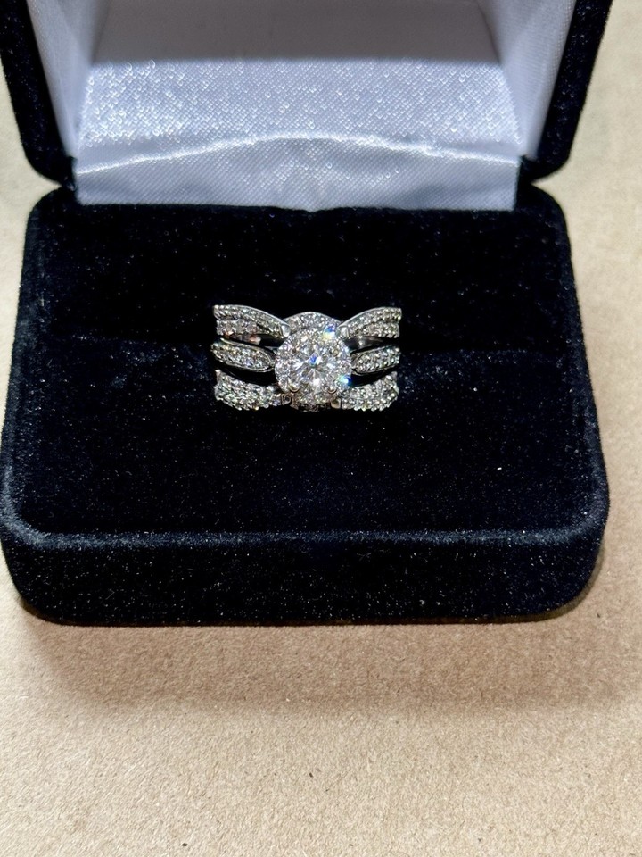 GSI Certified .44ct SI1 G 14k White Gold Diamond Natural Ring | 9.7 ...