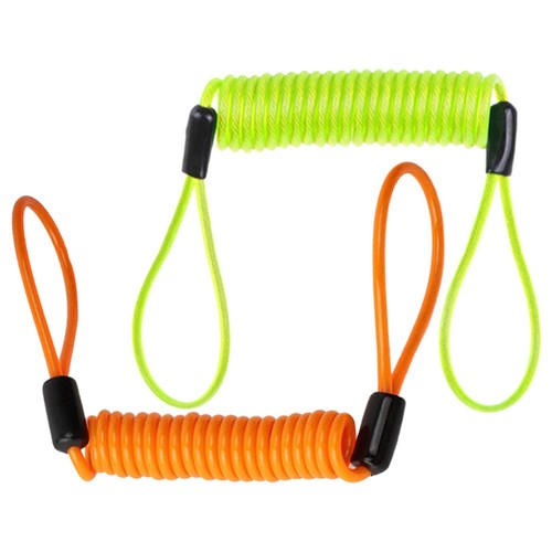 2 Pcs Extended Spring Wire Rope Lock Motorbike Cable Brake Locks Cables ...