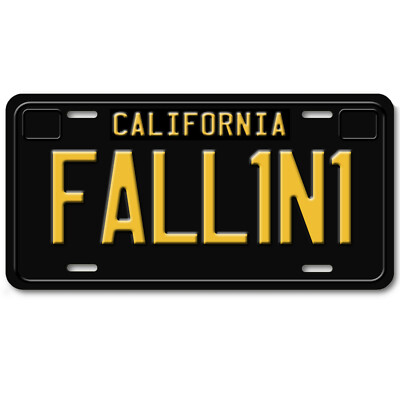 California BLACK Lucifer FALL1N1 Fallen 1 License Plate Custom Car CA ...
