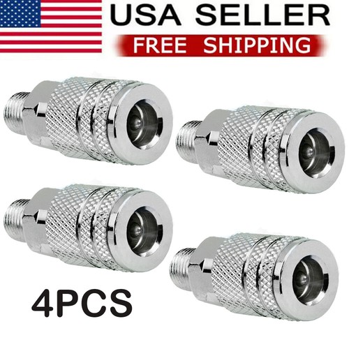 4pcs 1/4in NPT Male to Female Quick Connect Coupler Air Hose Fitting ...
