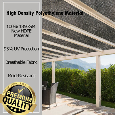 Breathable Patio/Pergola 90% Sun Shade Panel Cover w/grommets on 4 ...