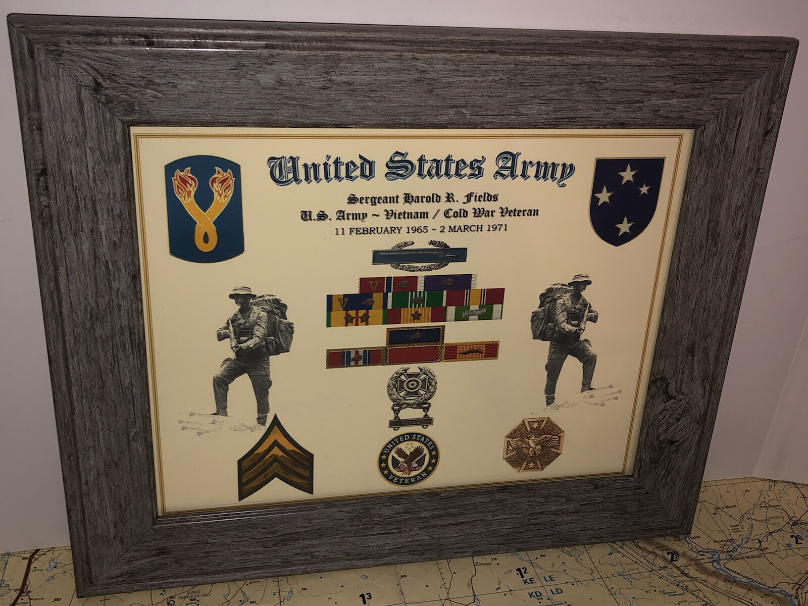 U.S. ARMY - SERGEANT / VETERAN RIBBON RACK PRINT W/AWARDS | eBay