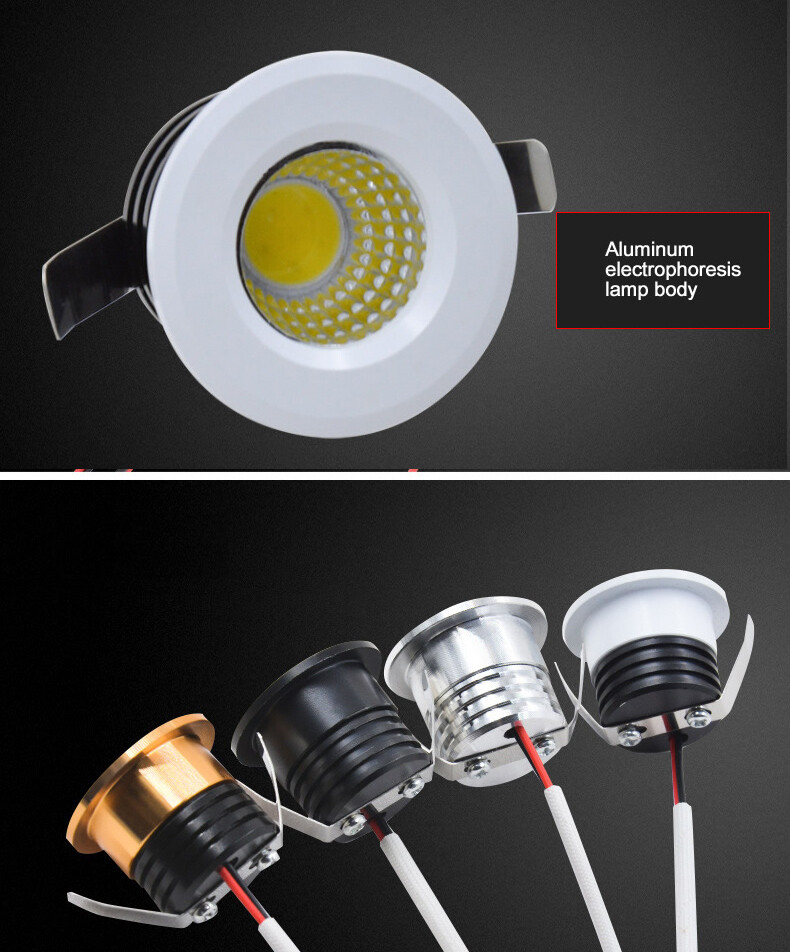 10PCS 3W COB LED Downlight Recessed Ceiling Lights Lamp Spotlight Bulb ...