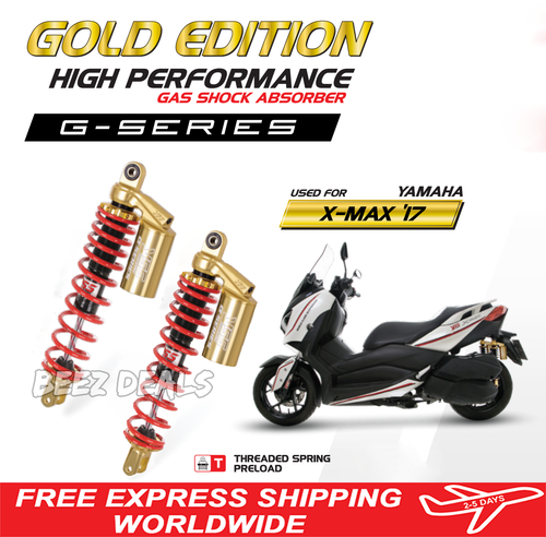 YSS Shocks Absorber Adjustable G-Series Gold Edition Red YAMAHA X-MAX ...