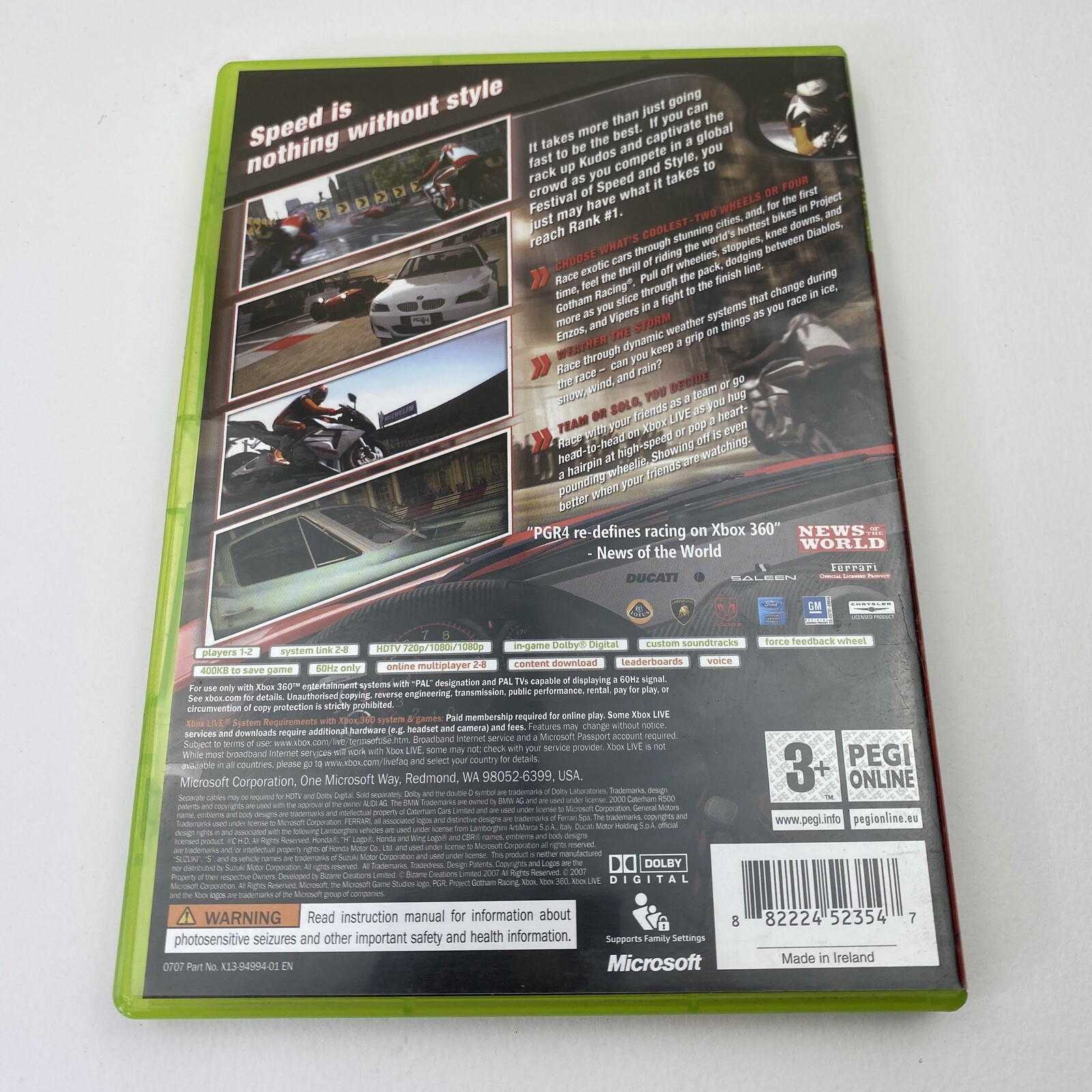 Project Gotham Racing 4 PGR4 Xbox 360 PAL | eBay