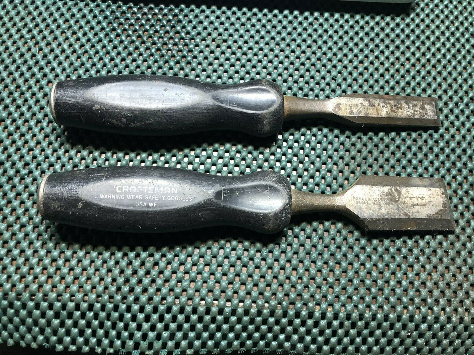 Vintage Craftsman WF Chisels Black Handles 1 -/4” & 3/4” | eBay