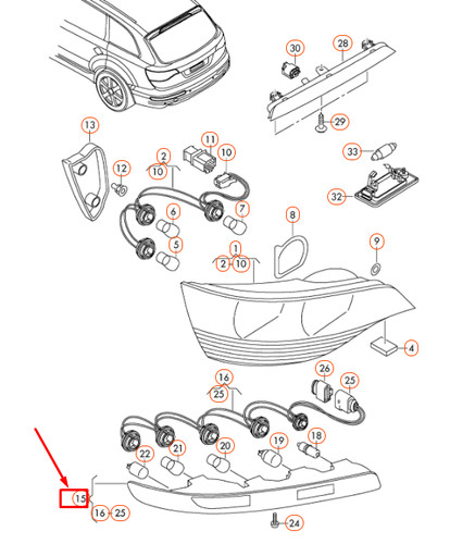 NEW OEM AUDI Q5 8R REAR BUMPER RIGHT TAIL LIGHT 8R0945096 GENUINE NO🇺🇸 ...