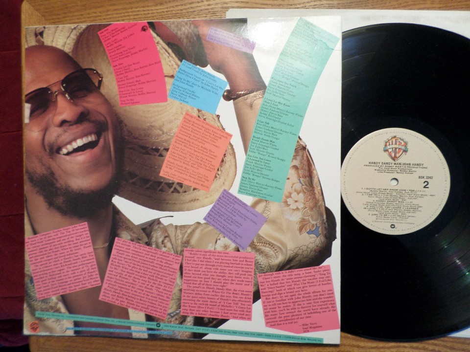 WARNER BROS LP RECORD/JOHN HANDY/HANDY DANDY MAN/NR MINT JAZZ 1978 | eBay