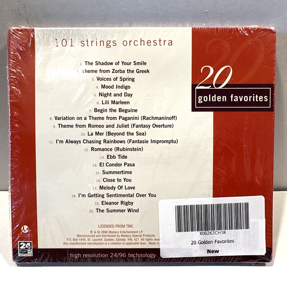 20 Golden Favorites by 101 Strings Orchestra CD May-2006, Madacy ~ NEW ...