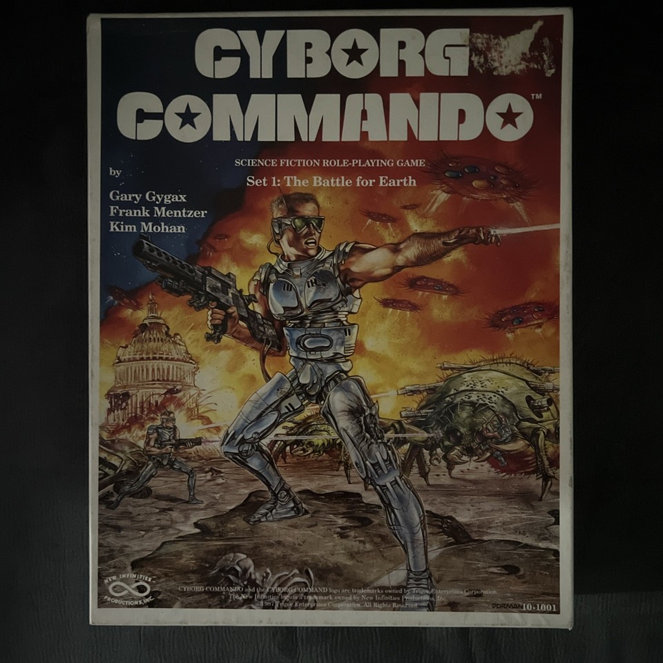 Vintage 1987 Cyborg Commando RPG Box Set Gary Gygax Sci-Fi Role Playing ...