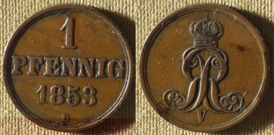 Germany State : Hannover 1853B 1 Pf. XF- Some Dirt #221 IR8206 | eBay