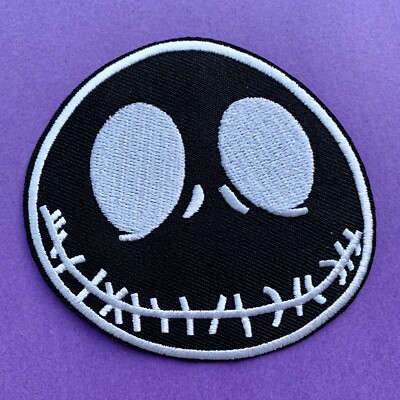 DISNEY INVERTED JACK SKELLINGTON NIGHTMARE EMBROIDERED PATCH SEW OR ...