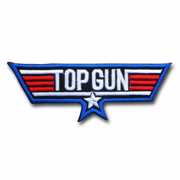 Top Gun US Navy Emblem Military Patch Iron on TOPGUN Badge Pilot Flight ...