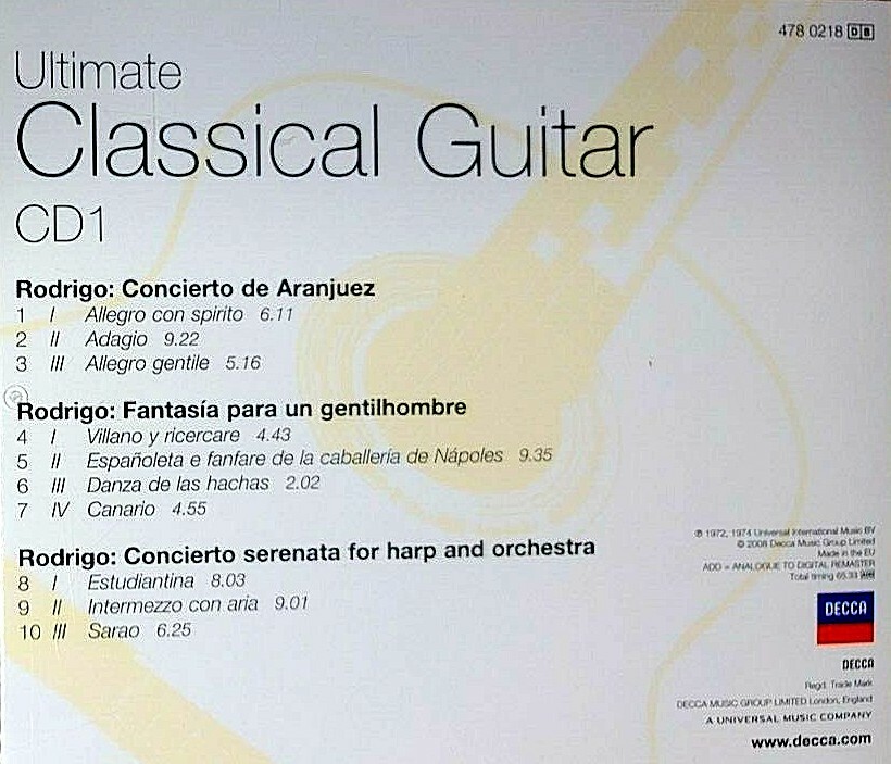 Ultimate Classical Guitar 1 - "Rodrigo" - ( CD - Decca Records ) | eBay