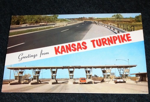 Toll Booths, Kansas Turnpike Freeway 1960's Vintage Banner Postcard | eBay