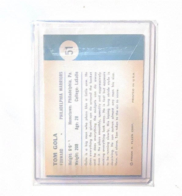 1961-62 Fleer - #51 Tom Gola for sale online | eBay
