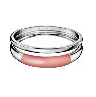 Calvin Klein Jewelry Women's Ellipse Two-Tone Pink Stainless Steel ...