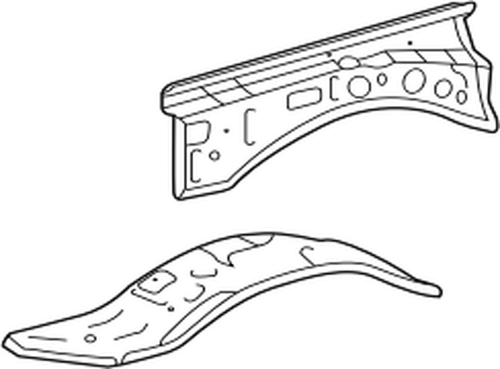 53702-35A12 Toyota Apron sub-assy, front fender, lh 5370235A12, New ...