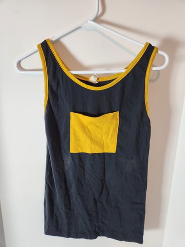 Vintage 70s Ringer T Shirt Tank Top Huge Pocket Sm/med. By Spoof | eBay