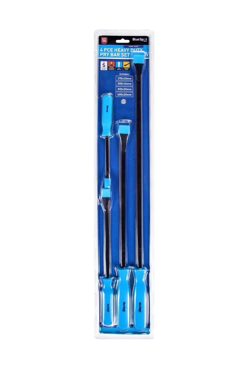 BlueSpot 4 Piece Heavy Duty Pry Bar Lever Set Lifetime Guarantee Jemmy ...