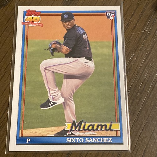 2021 Topps Archives Sixto Sanchez Miami Marlins Rookie Topps 40th ...
