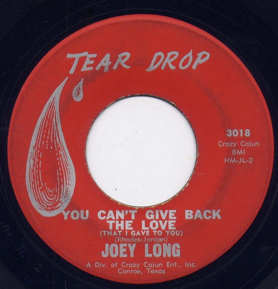 JOEY LONG "IF I SHOULD NEED YOU"/''YOU CAN'T GIVE BACK THE LOVE"- (VG ...