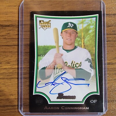 2009 Topps Aaron Cunningham #224 Athletics autographed Rookie Baseball ...