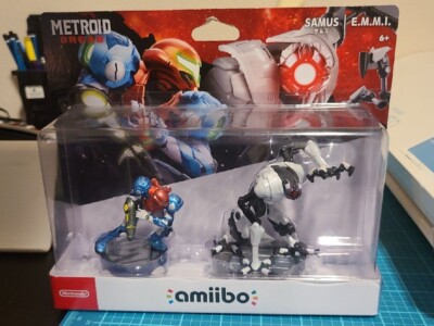 Nintendo amiibo Metroid Dread - Samus and E.M.M.I. Figures (2 Pack Set ...