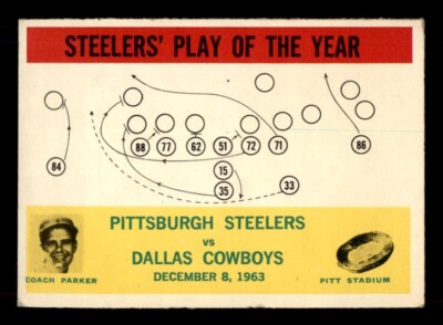1964 Philadelphia Football #154 Steelers Play of the Year VG/EX *e1 | eBay
