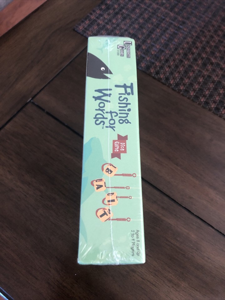 Fishing for Words Dice Game New In Box Plastic Kids Word Game Wooden ...