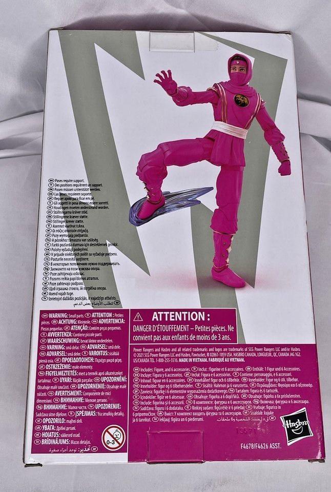 Mighty Morphin Power Rangers Lightning Collection Ninja Pink Ranger NEW ...